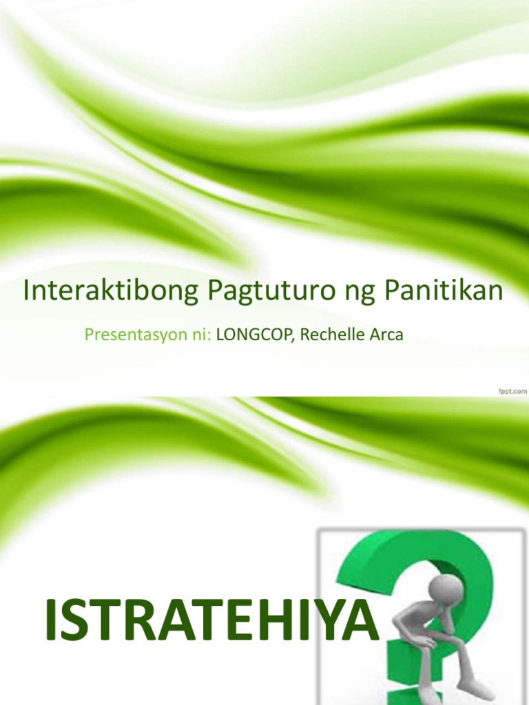 FIL 112 ARALIN 6 Interaksyon Na Pagtuturo PDF | PDF