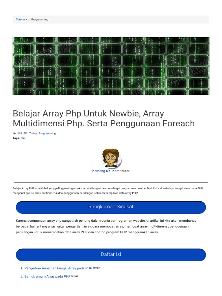 Belajar Array PHP | PDF