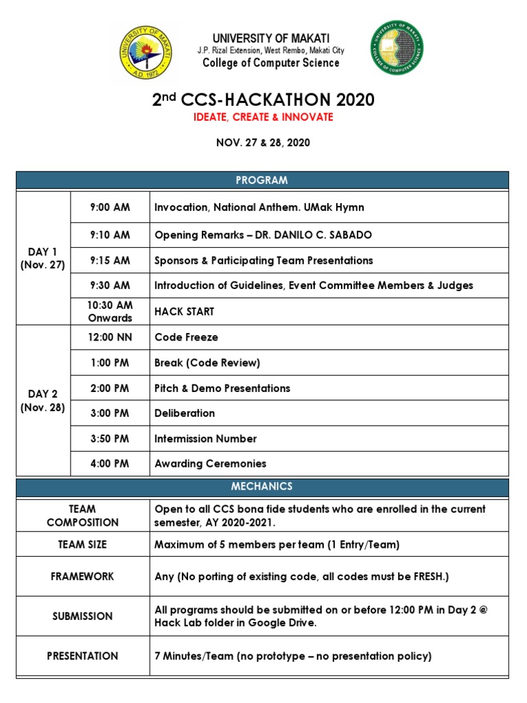 CCS Hackathon Brief Form | PDF | Computing And Information Technology | Software