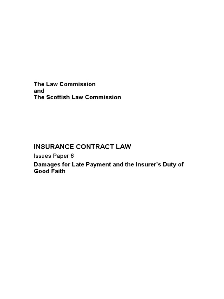ICL6 Damages For Late Payment1 | PDF | Damages | Insurance