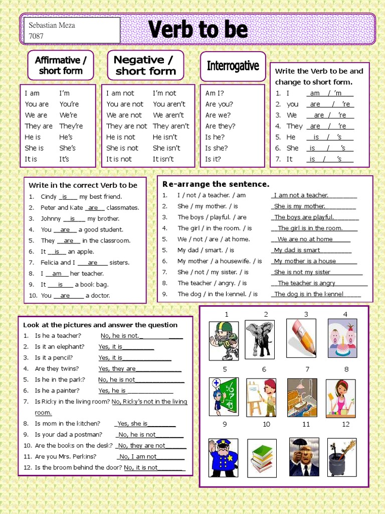 Assessment - Verb To Be | PDF