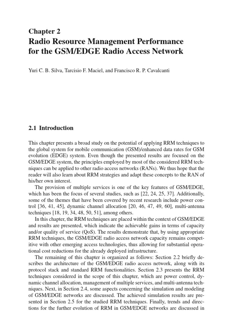 Radio Resource Management Performance For The Gsmedge Radio Access