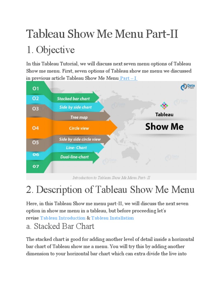 Tableau Show Me Menu Part 22 | PDF | Chart | Hierarchy