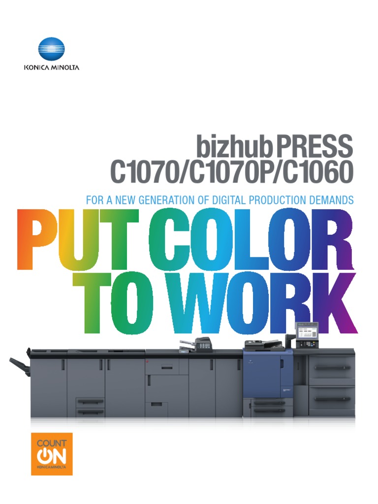 Konica Minolta Bizhub PRESS C1070 PDF | PDF | Operating System ...