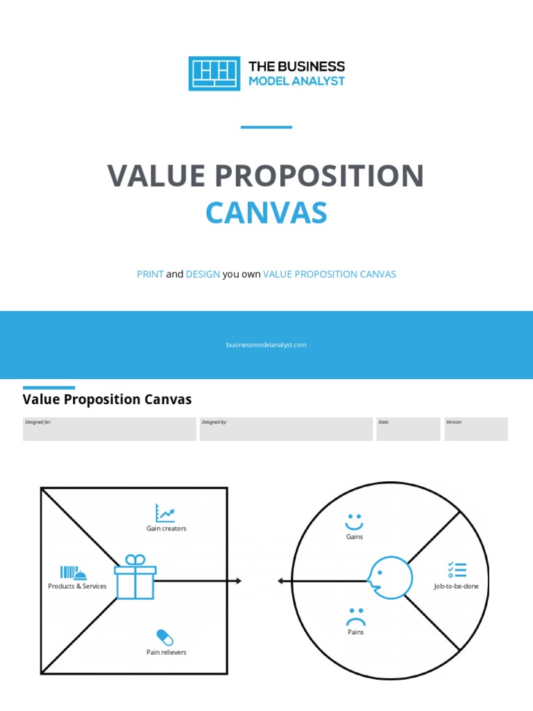 Value Proposition Canvas Template and Guide hd9tp7 PDF | PDF | Risk ...