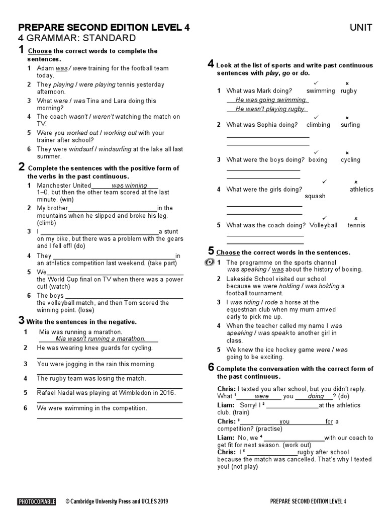 Grammar: Standard: Prepare Second Edition Level 4 | PDF | Recreation ...