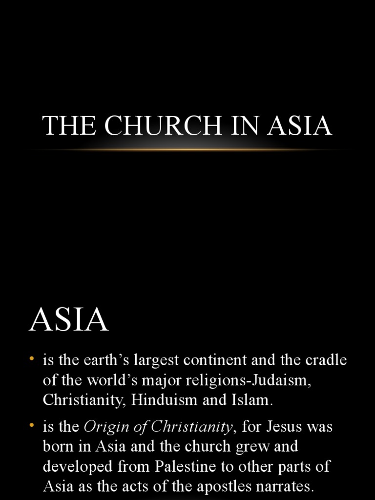 The Church's Role in Asia's Christianity | PDF | Christian Church ...