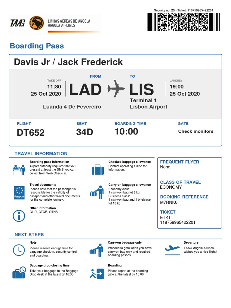 Boardingpass PDF | PDF | Baggage | Aviation