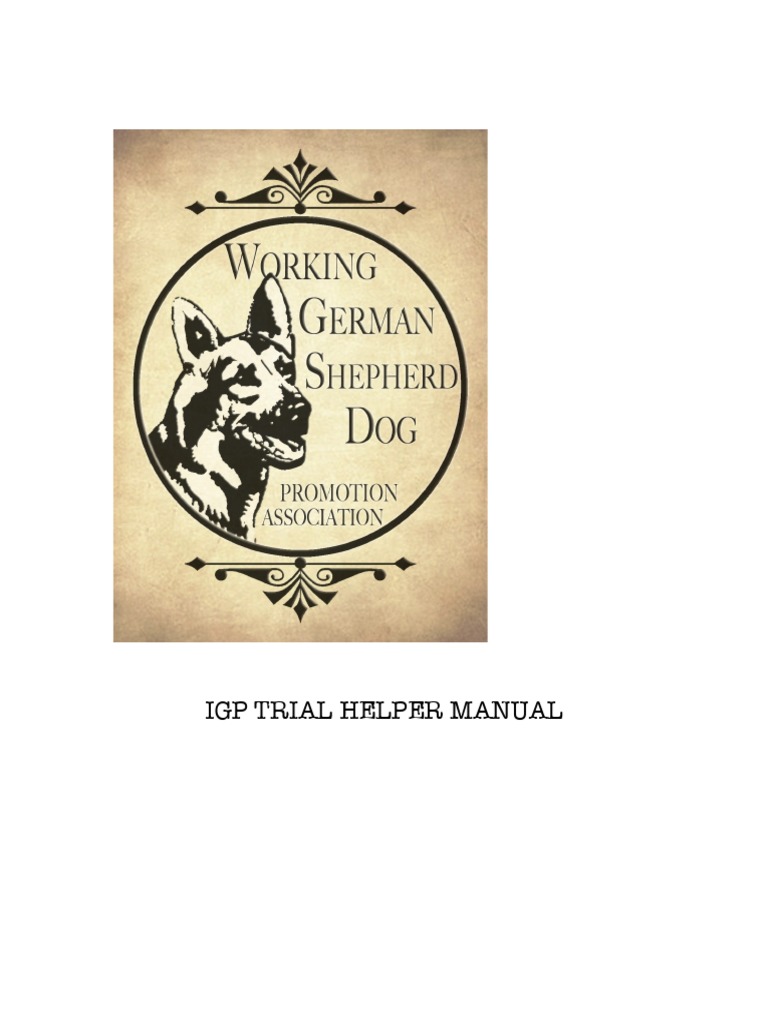 IGP Trial Helper Manual Guide | PDF | Dogs | Trials