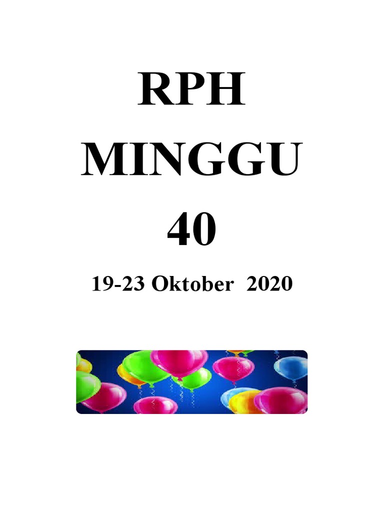 Folder Mingguan RPH 2020 | PDF