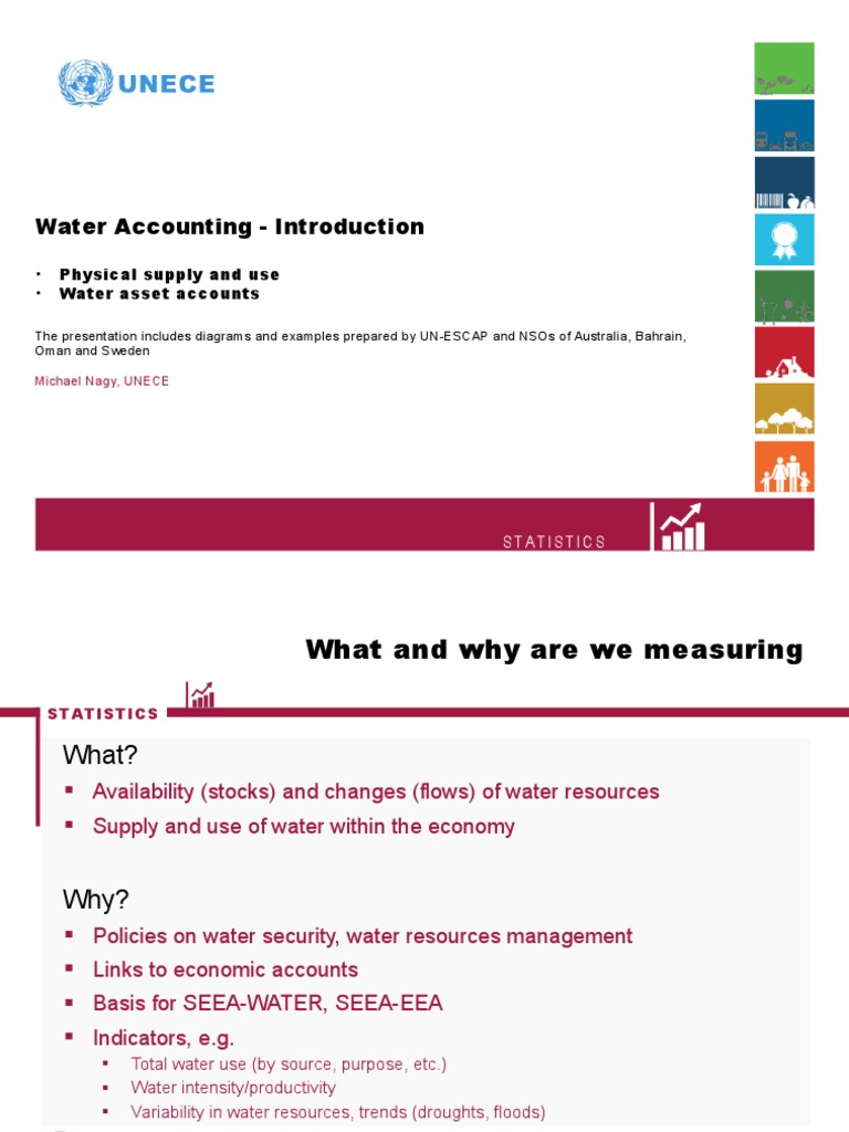 Water Accounting - Introduction: - Physical Supply and Use - Water ...