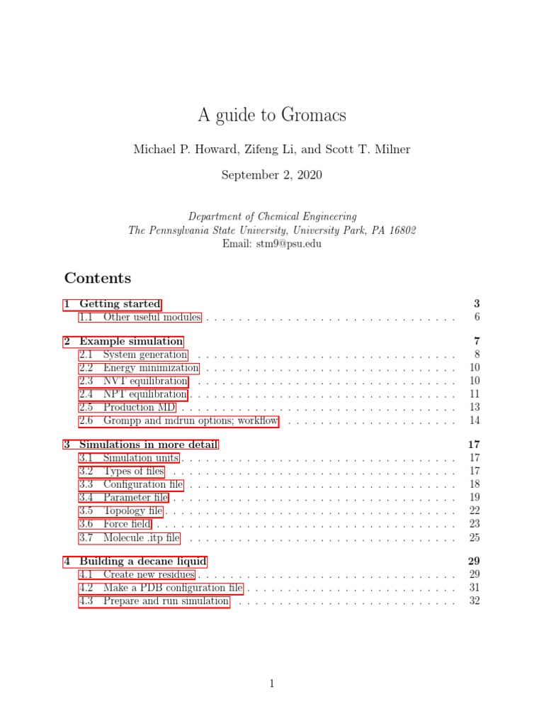 GROMACS Guide for New Users | PDF | Command Line Interface | Personal ...