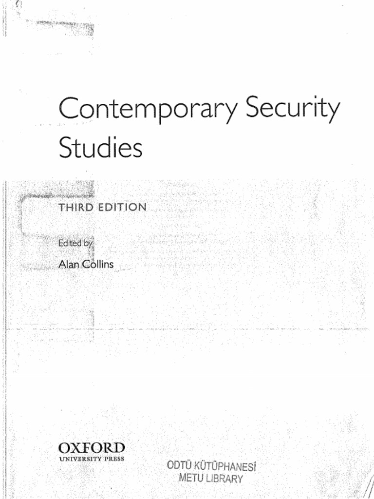 Contemporary Security Studies - PDF by Alan Collins PDF | PDF