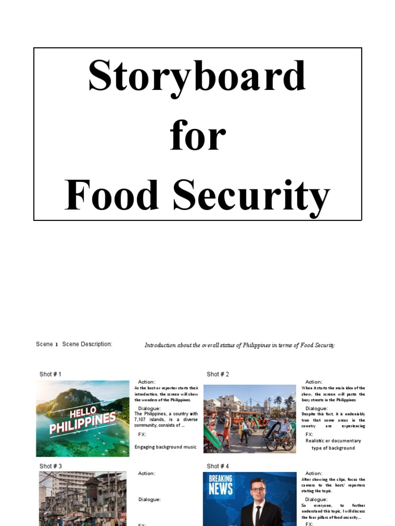 Storyboard For Food Security | PDF | Food Security | Foods