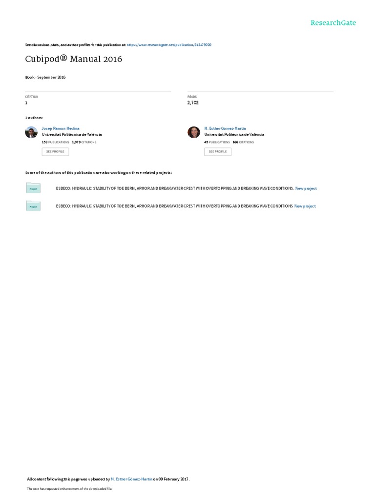 Cubipod® Manual 2016: September 2016 | PDF | Strength Of Materials ...