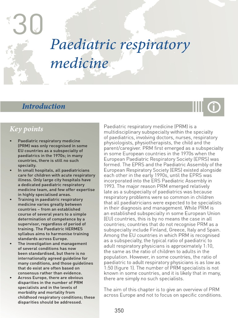 Paediatric Respiratory Medicine: Key Points | PDF | Respiratory ...