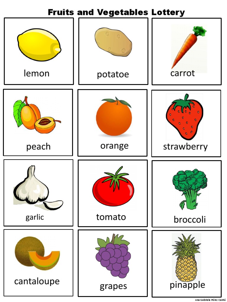 Fruits and Vegetables Lottery Guide | PDF