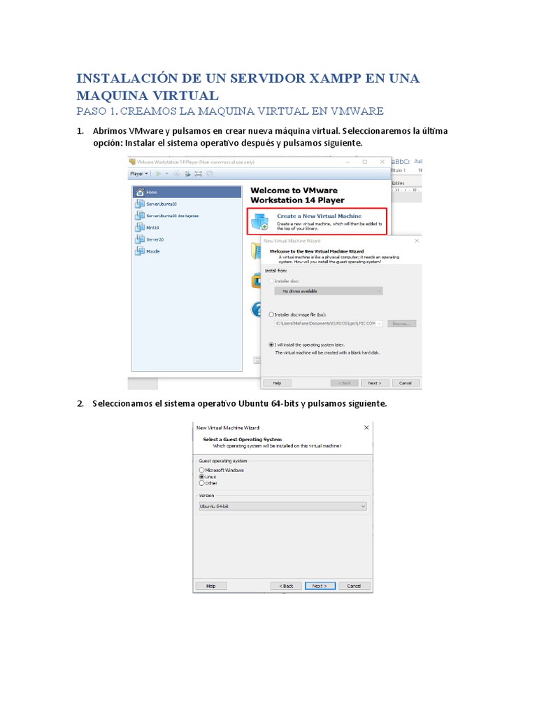 Instalación de Un Servidor Xampp en Una Maquina Virtual Linux | PDF | V ...