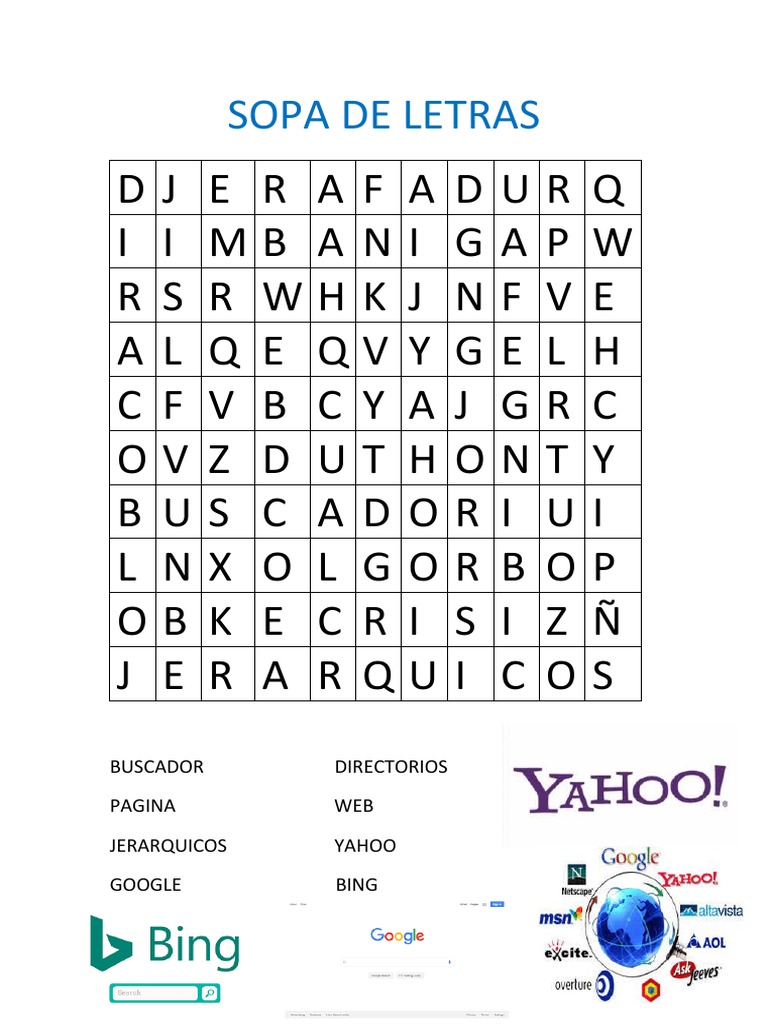 Sopa de Letras sobre Internet | PDF
