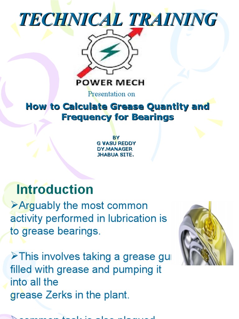 Grease Quantity and Frequency for Bearings | PDF | Bearing (Mechanical ...