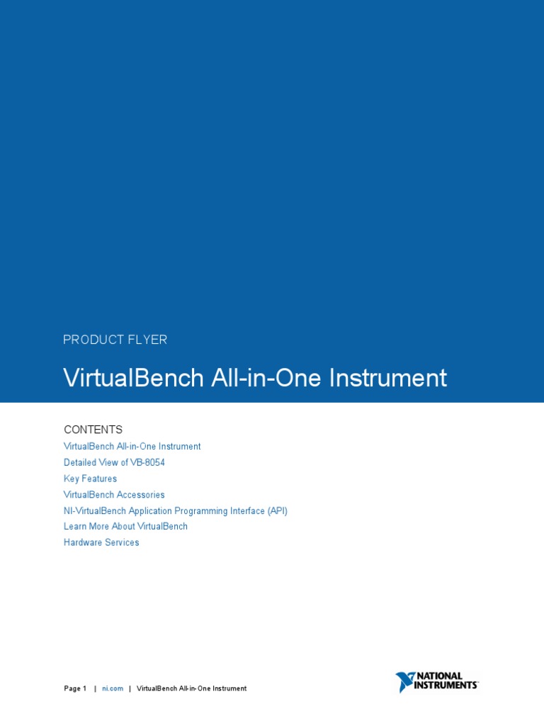 Virtualbench All in One Instrument | PDF | Calibration | Computer ...