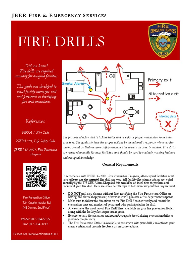 Annual Fire Drill Procedures Guide | PDF | Emergency Evacuation | Hazards