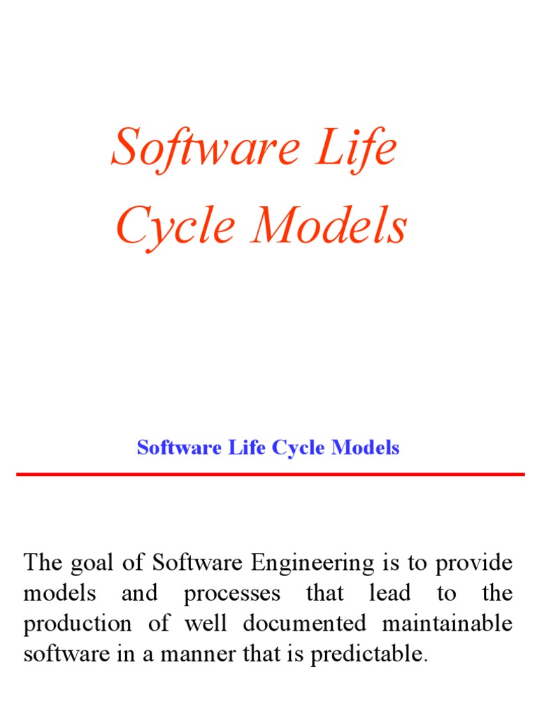 Software Life Cycle Models | PDF | Software Prototyping | Software ...