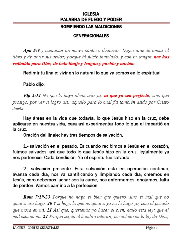Cancelando Maldiciones Generacionales Pdf Adán Y Eva Pecado