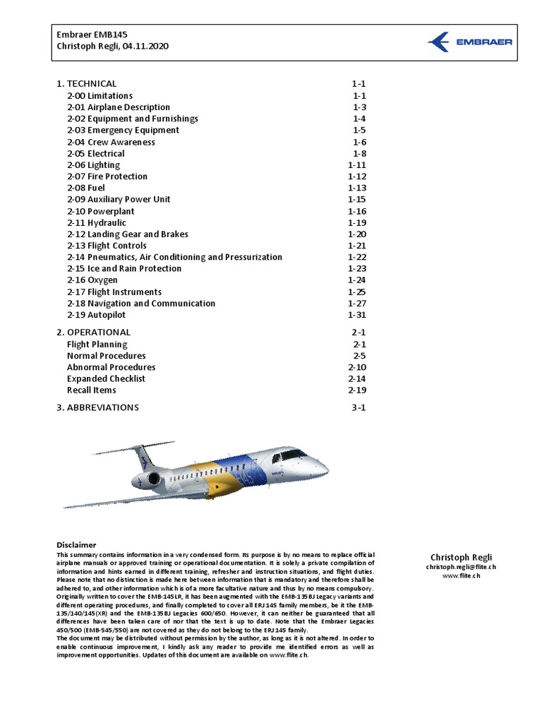 Embraer E145 MEL Technical Summery | PDF | Pump | Mechanical Engineering