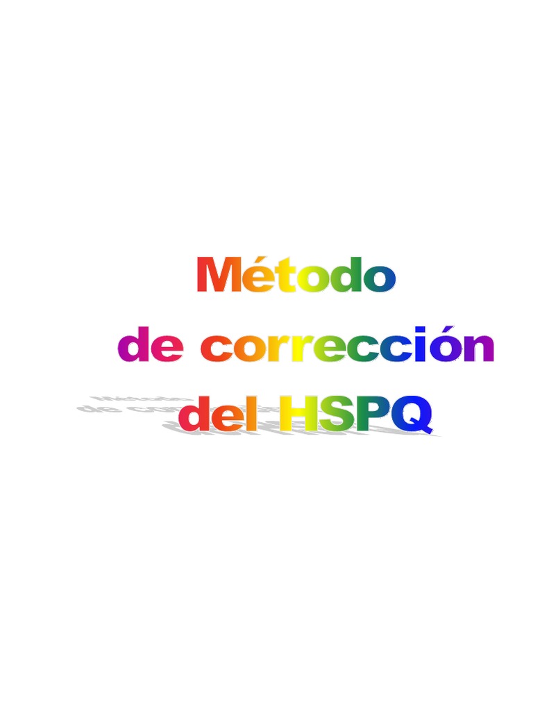 Manual - HSPQ PDF | PDF | Desviación Estándar | Inteligencia