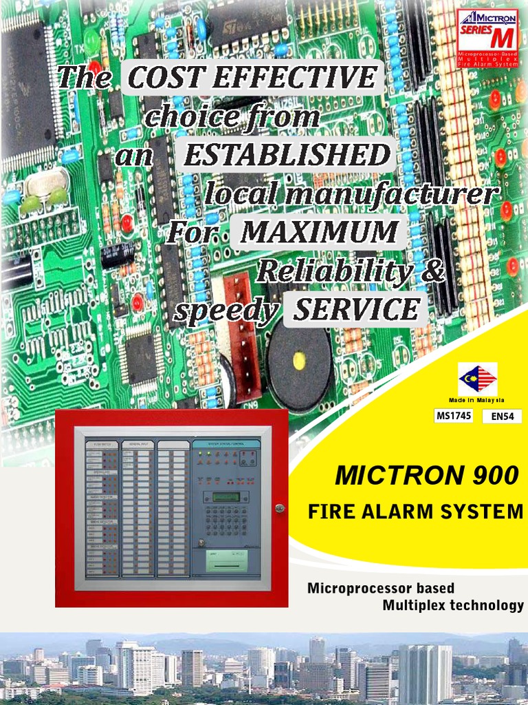 Mictron 900 Fire Alarm System Overview | PDF | Power Supply | Input/Output