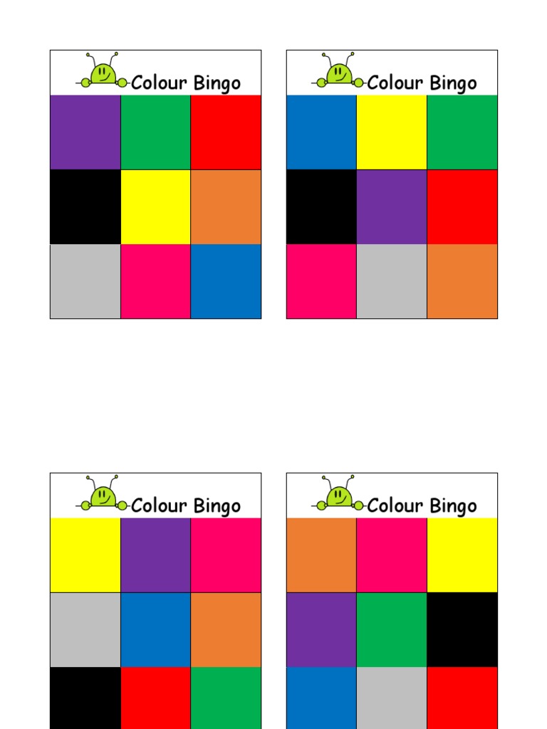 Colour Bingo Game Printable | PDF