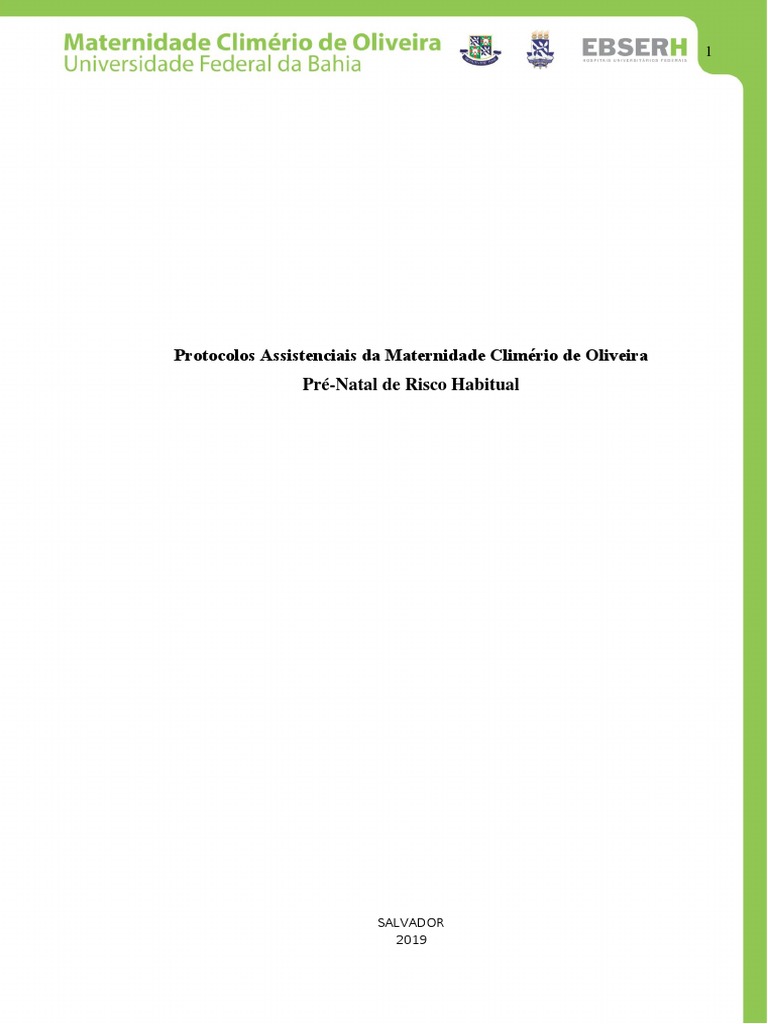 Protocolo Pré-Natal de Risco Habitual | PDF | Gravidez | HIV