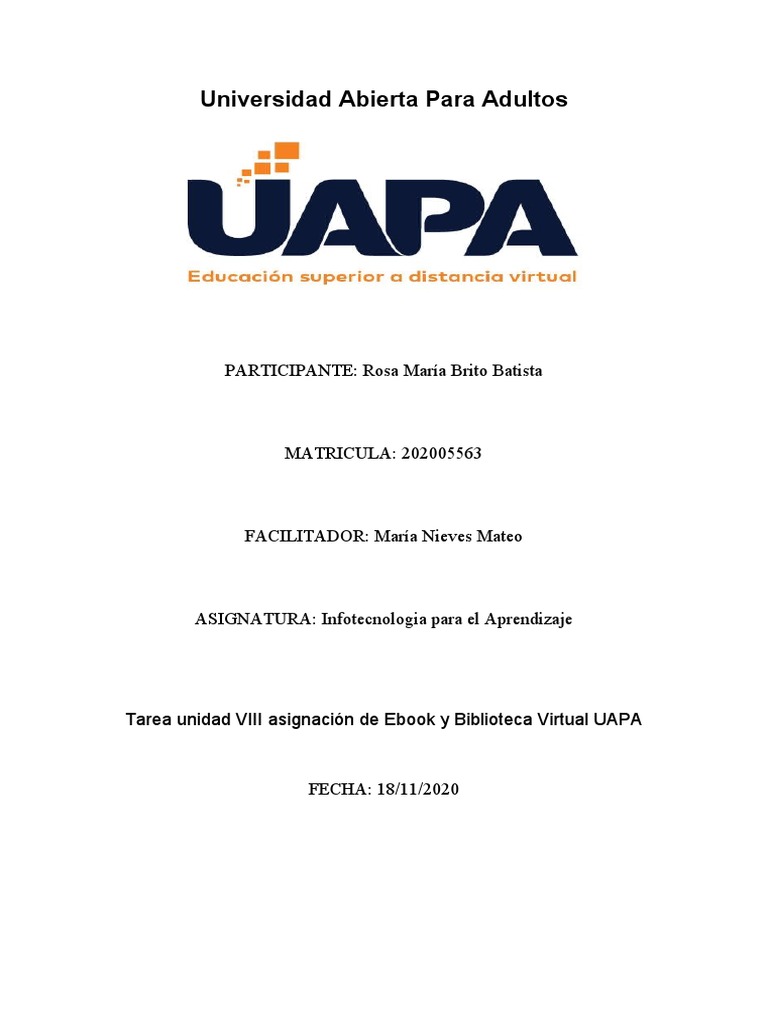 Tarea VIII Infotecnologia para El Aprendizaje | PDF | Crecimiento personal y profesional ...