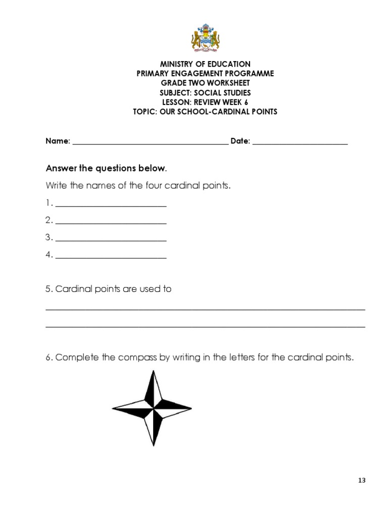Grade 2 Social Studies Week 6 Review | PDF