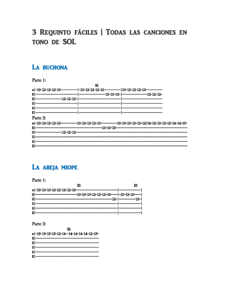 3 Requinto Fáciles PDF | PDF