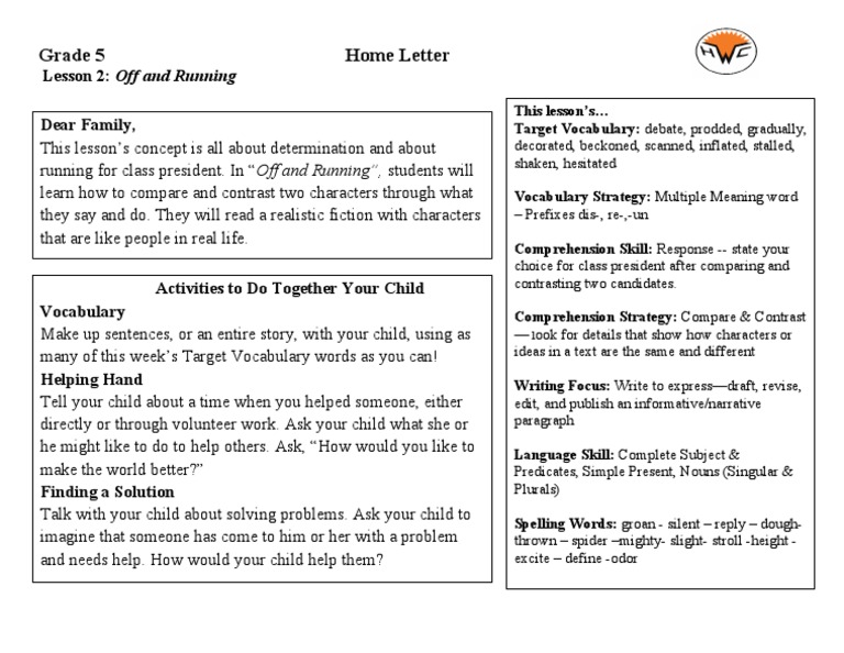 Grade 5 Reading & Writing Skills | PDF