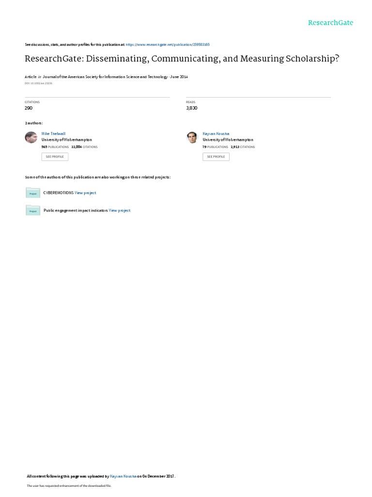 ResearchGate PDF | Download Free PDF | Open Access | Inquiry