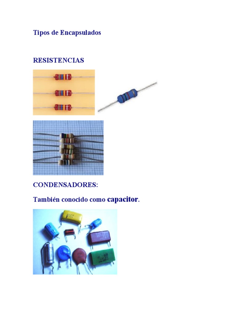 Tipos de Encapsulados | PDF | Dispositivos semiconductores | Circuito ...
