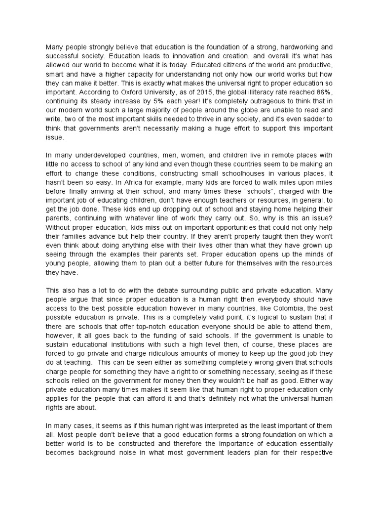 Human Rights Speech | PDF | Learning | Cognition