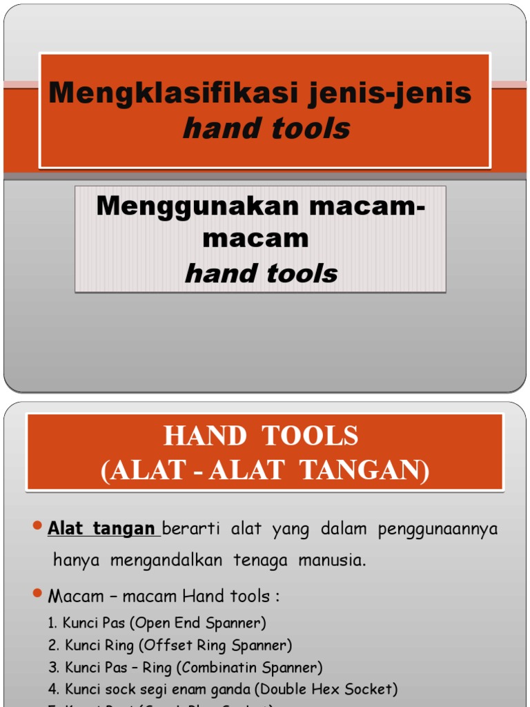 Jenis-Jenis Hand Tools | PDF