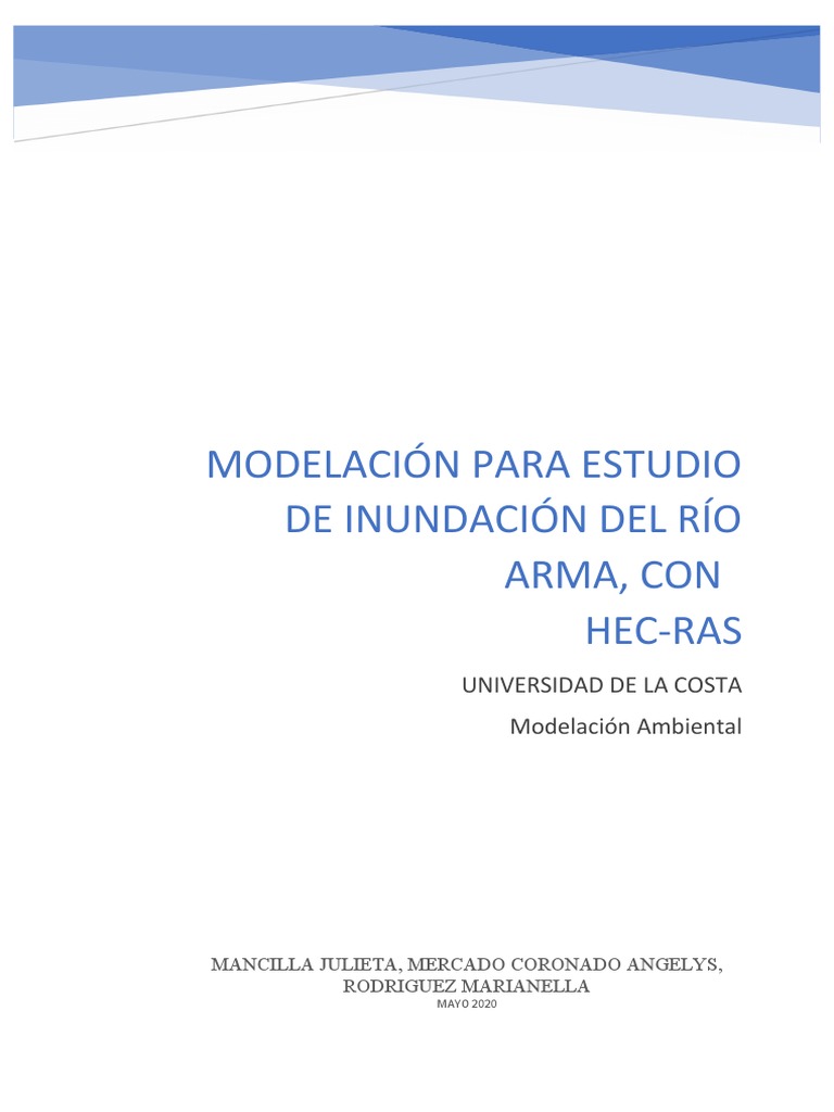 Proyecto Hec Ras 2D | PDF | Descarga (hidrología) | Sistema de ...