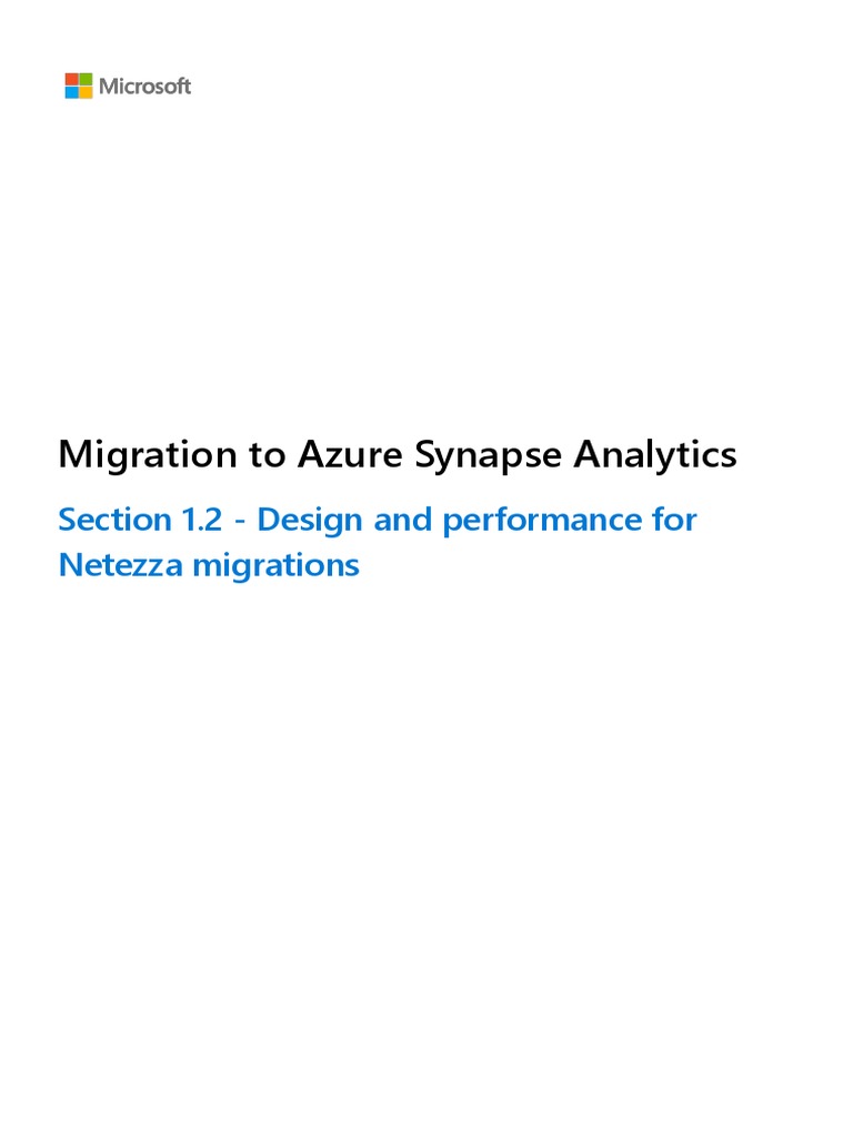 Section 1 Design And Performance For Netezza Migration To Azure Synapse Pdf Database Index