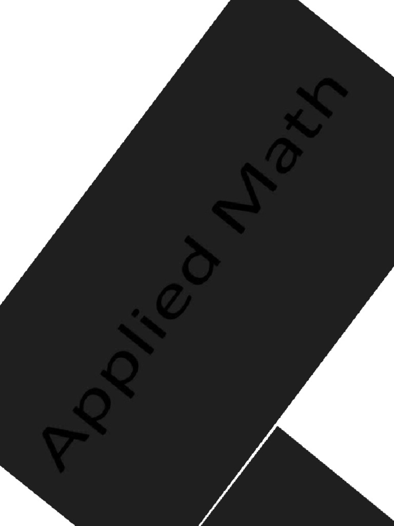 Applied Mathematics Notes | PDF | Sampling (Statistics) | Mean