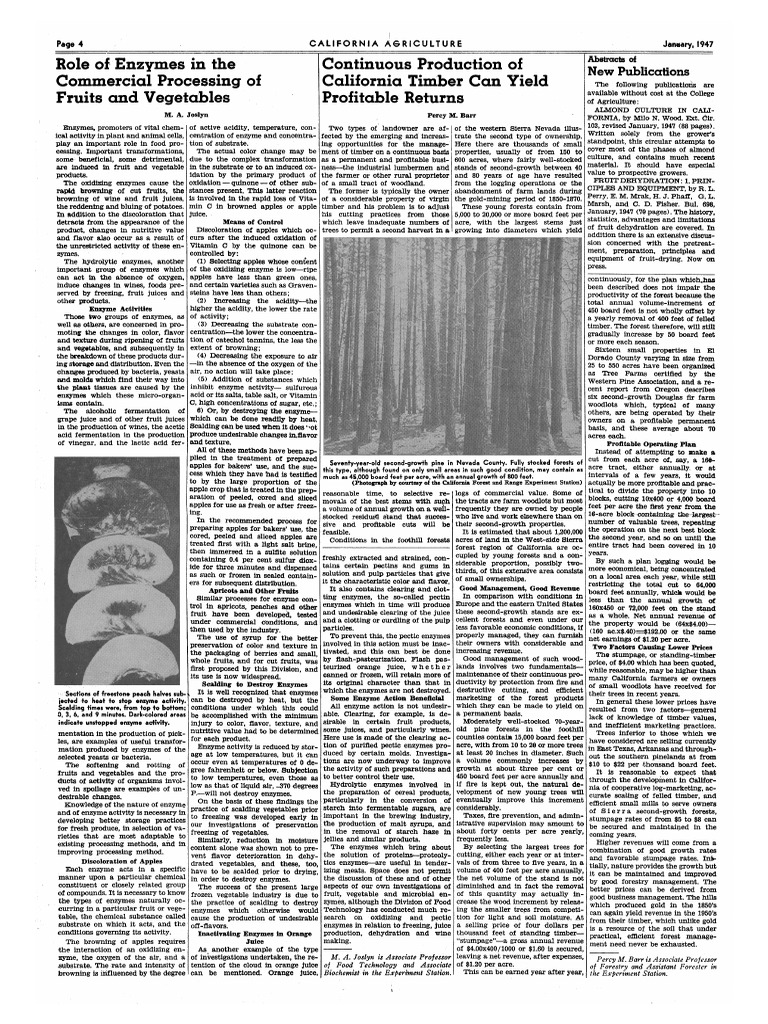 Managing California Timber Lands for Continuous Profitable Returns ...