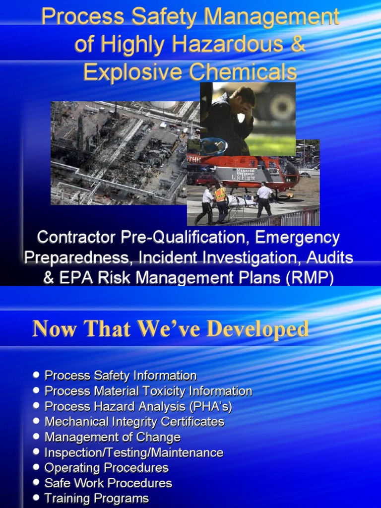 Contractor Pre-Qualification, Emergency Preparedness, Incident ...