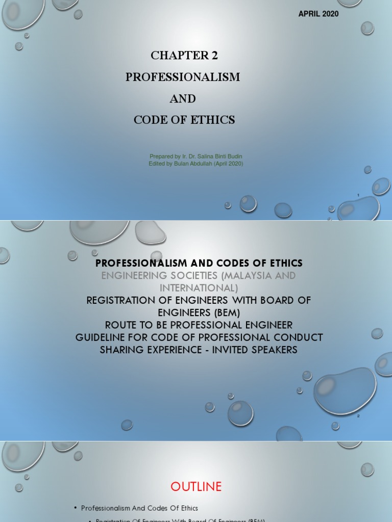 2.2 Professionalism and Codes of Ethics April 2020 | PDF | Engineer ...