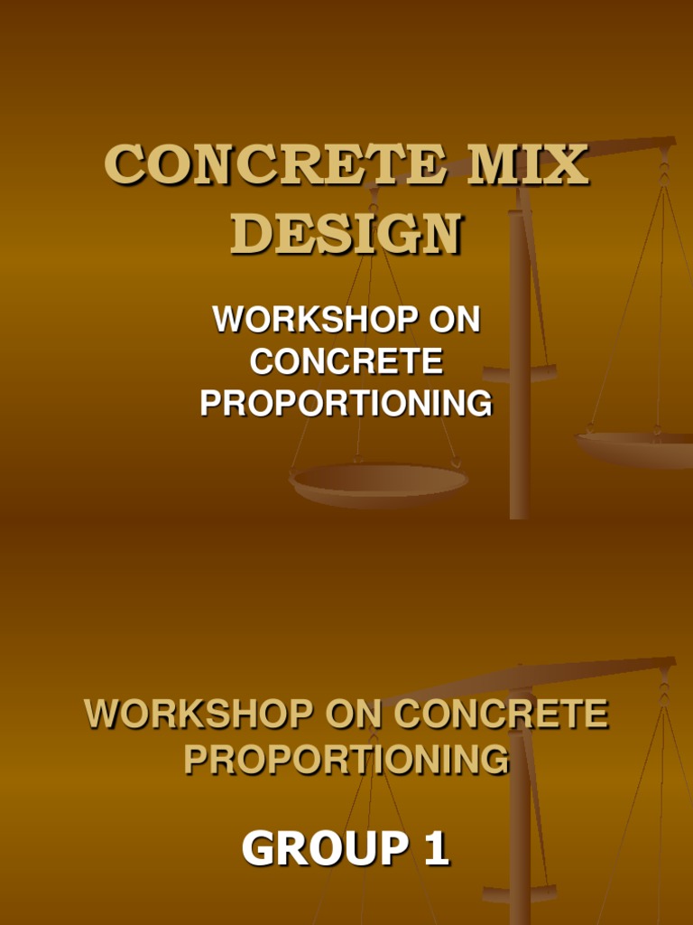 Concrete Mix Design Aci 211 - Workshop 2017 PRDP PDF | PDF ...
