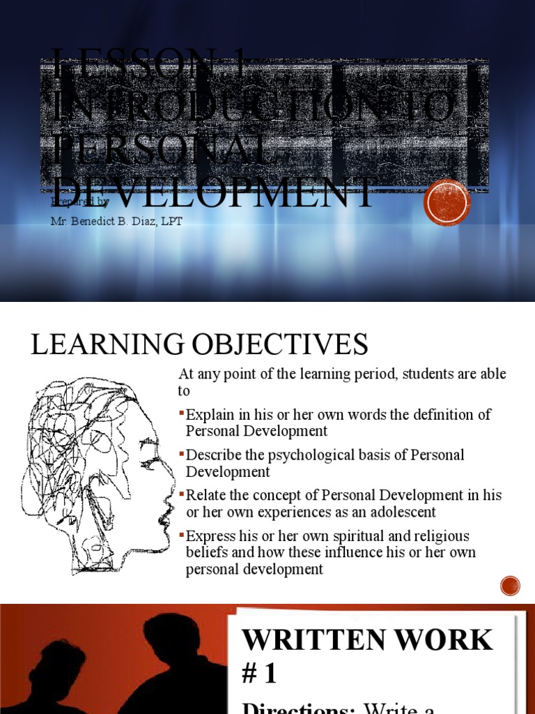 Lesson 1 Introduction To Personal Development | PDF | Humanistic ...