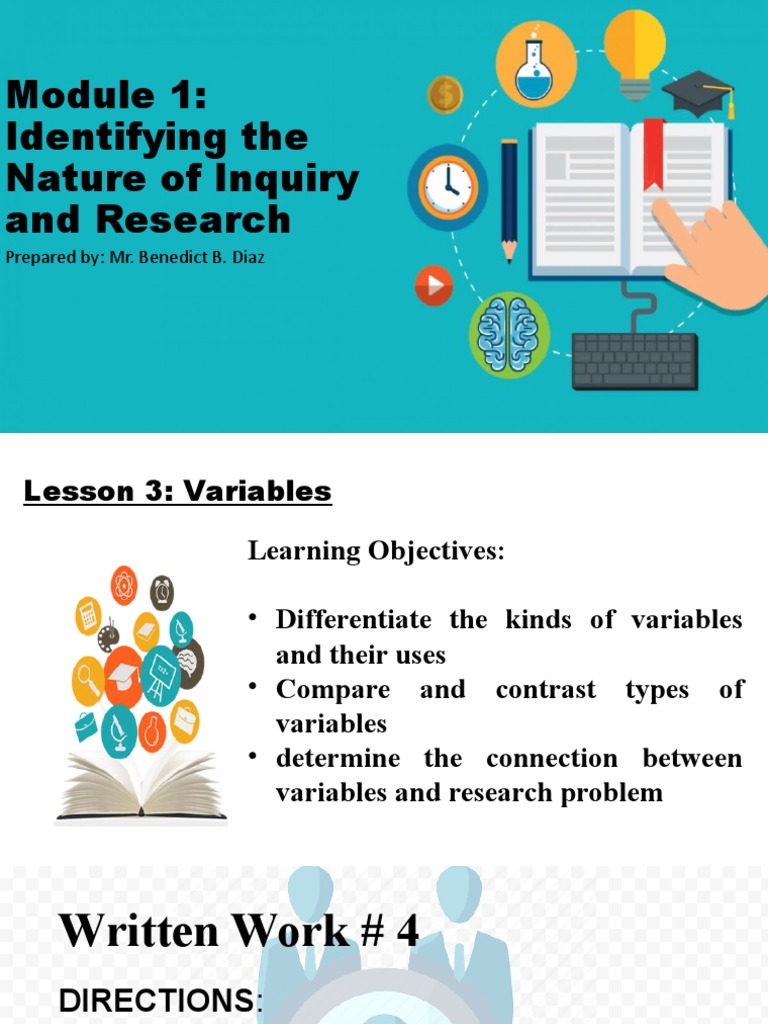 Module 1 Lesson 3 | PDF | Dependent And Independent Variables | Level ...